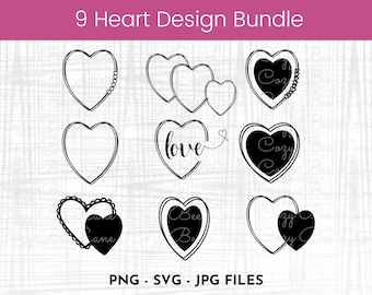 Heart Svg Bundle, Heart Svg, Hand Drawn Heart Svg, Heart Png, Doodle ...