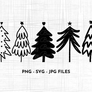 Boho Christmas Tree Svg Bundle, Christmas Tree PNG | Christmas Tree Svg ...