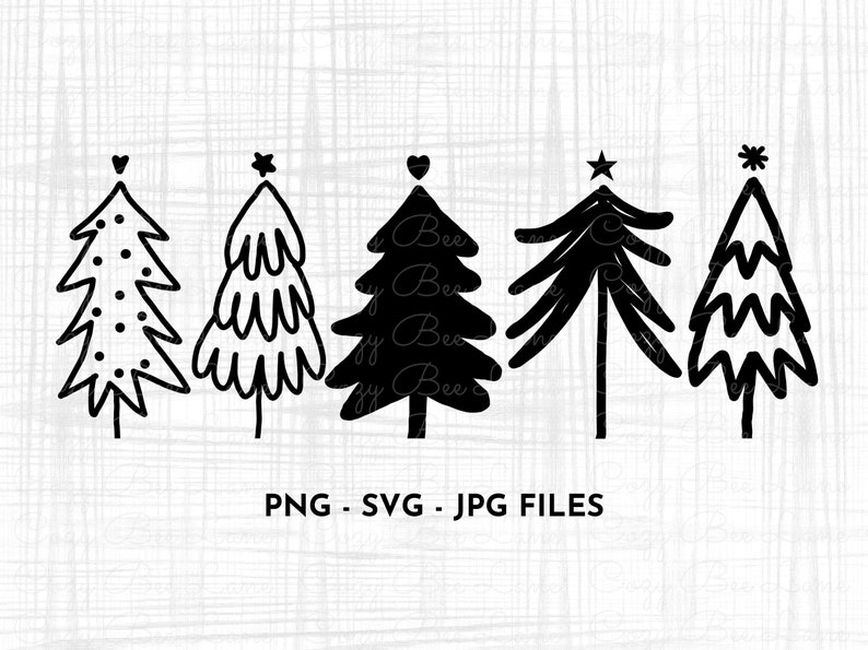 Boho Christmas Tree Svg Bundle, Christmas Tree PNG | Christmas Tree Svg ...