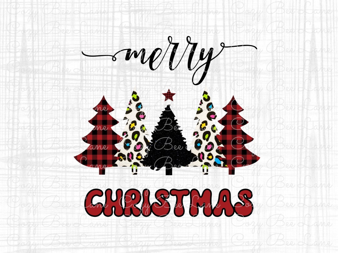 Merry Christmas Cheetah Print PNG File for Sublimation Design | Digital ...