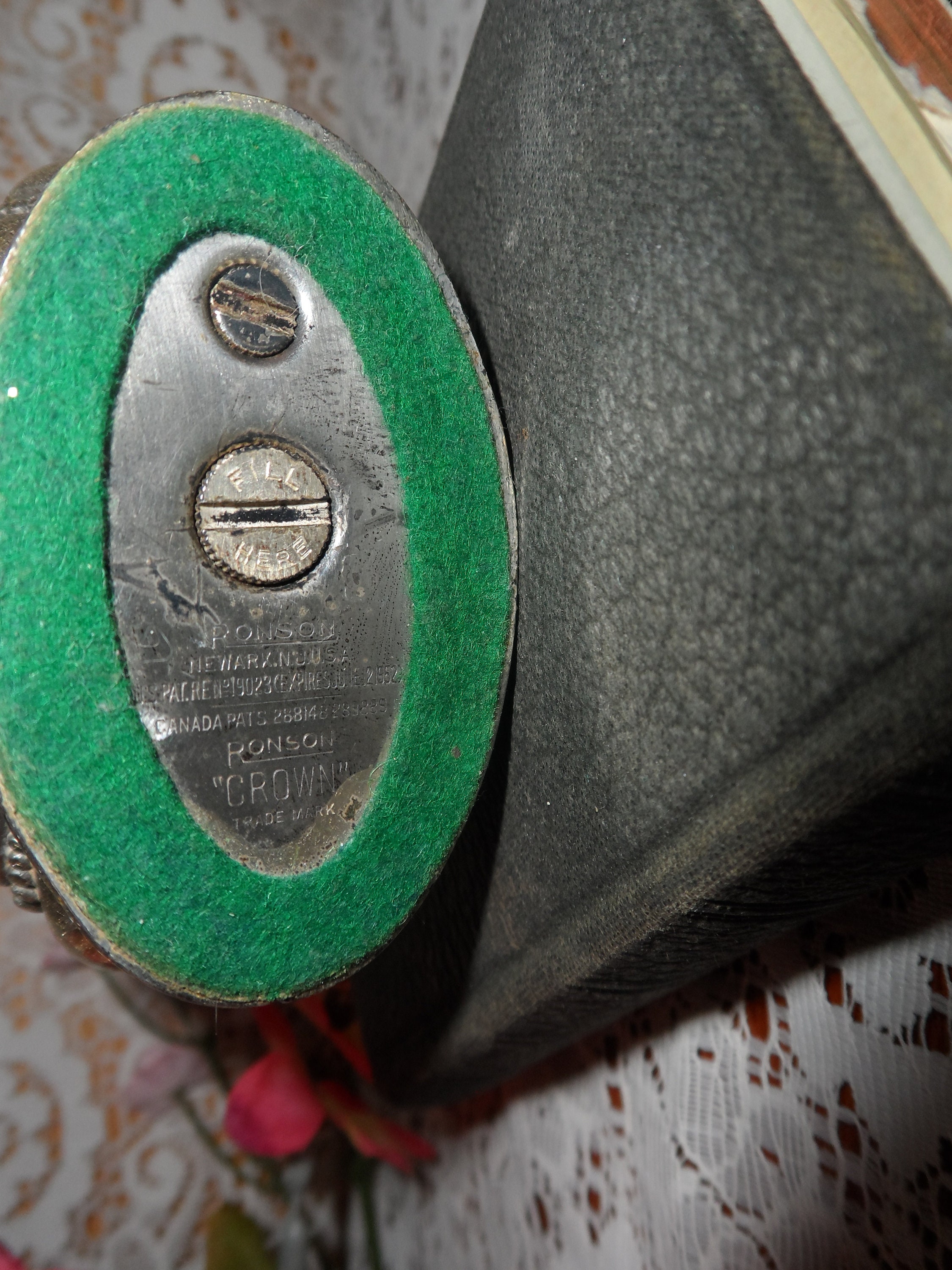 Vintage Table Lighter Ronson Crown Antique Silver Plated - Etsy