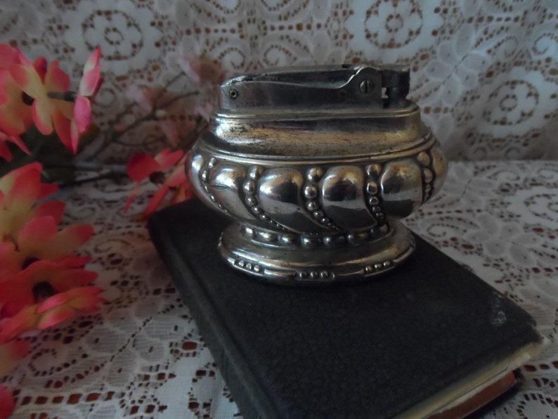Vintage Table Lighter Ronson Crown Antique Silver Plated - Etsy