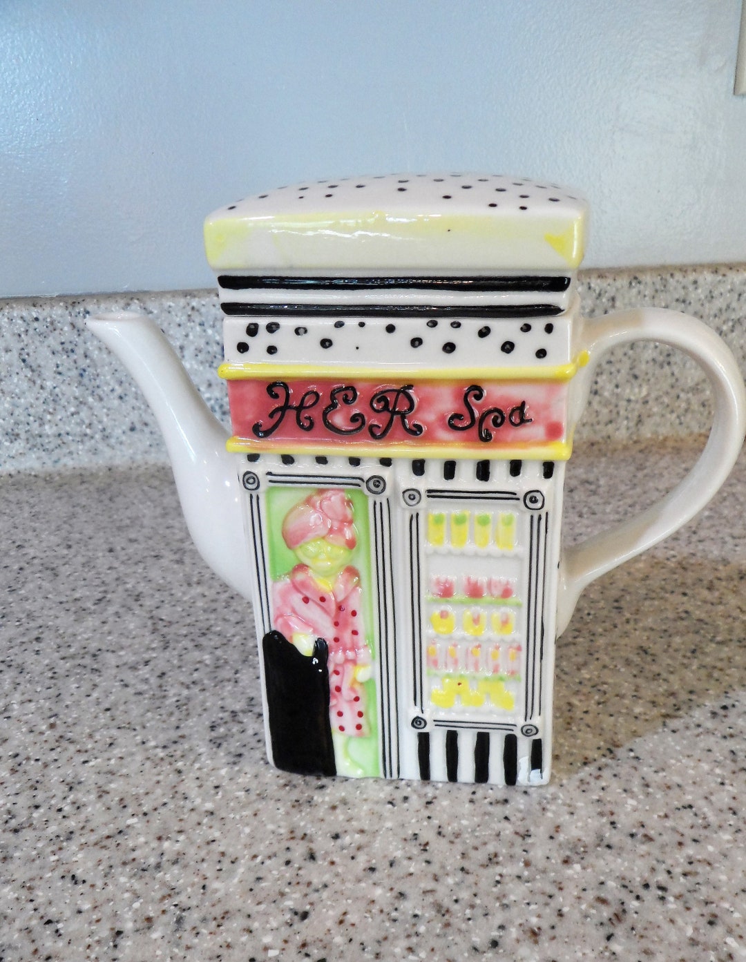 Hers and His Spa Teapot Double Sided Ceramic Teapot - Etsy