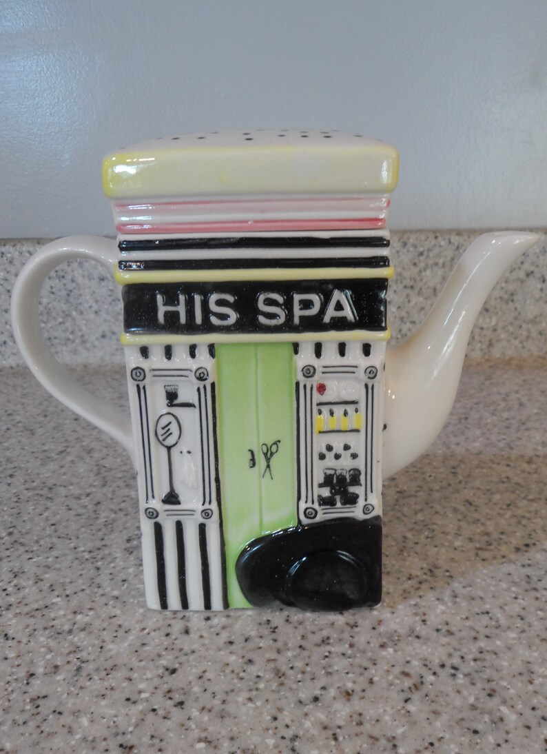 Hers and His Spa Teapot Double Sided Ceramic Teapot - Etsy