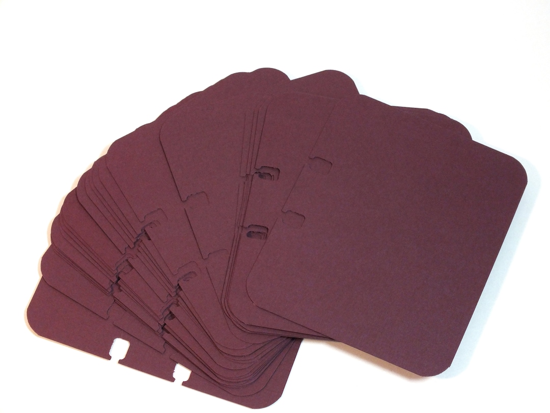 25 Memory Dex Cards Dark Burgundy Linen Rolodex Cards Cardstock Paper ...