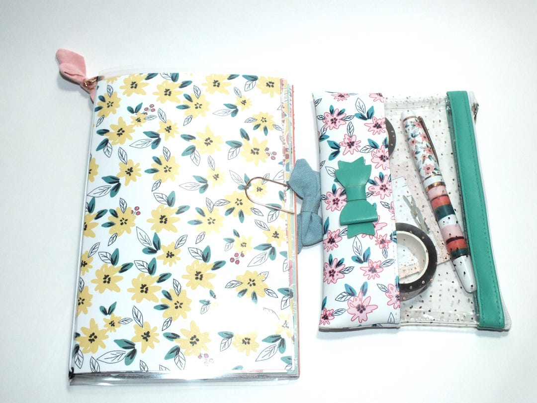 Yellow Floral Themed Booklet Insert for Travel Journal or Planner ...