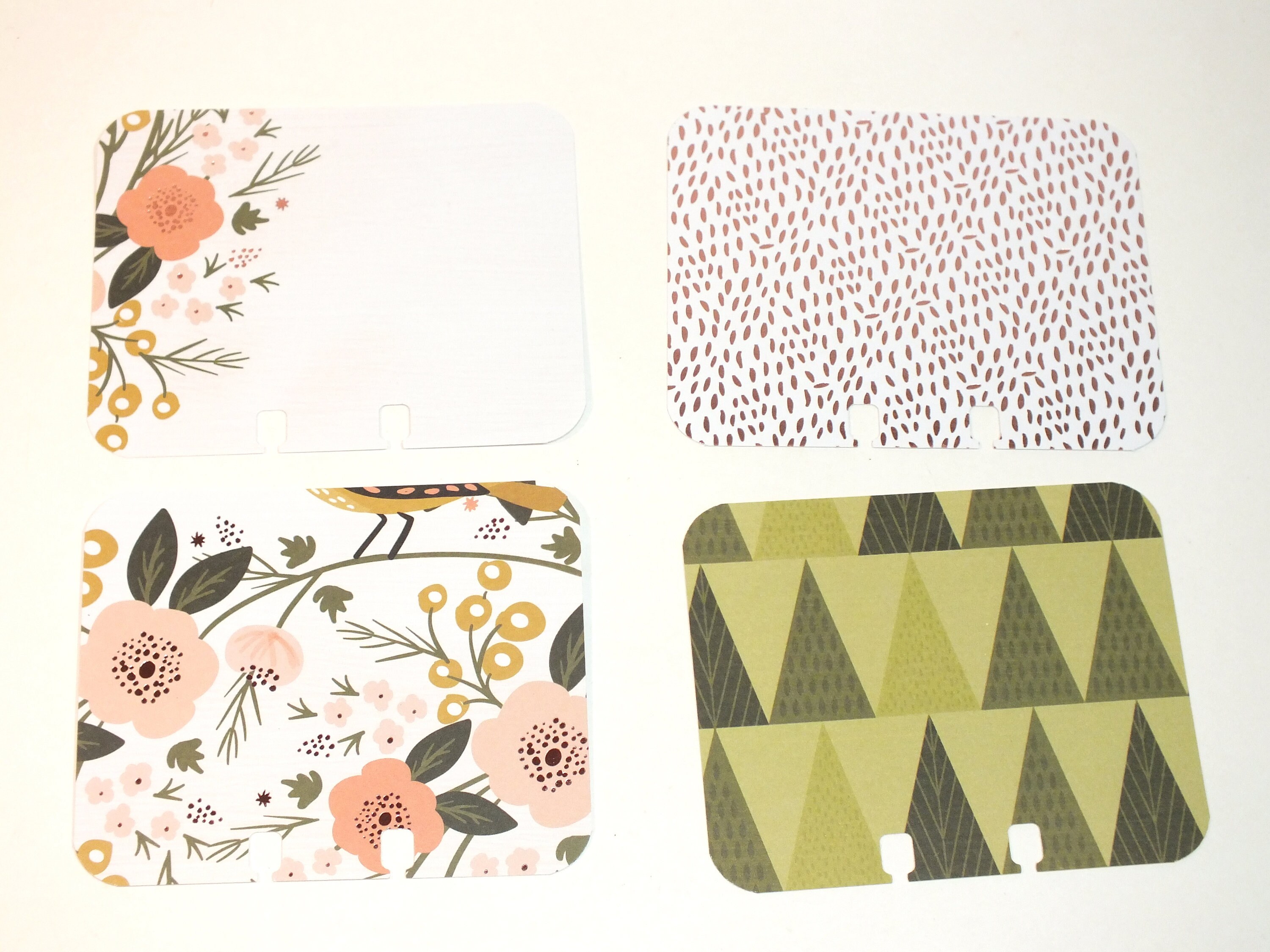 42 Memory Dex Cards Christmas Peachy Evergreen Holiday Theme Rolodex ...