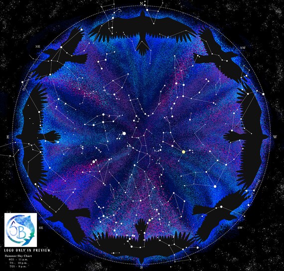 Constellations Map Summer