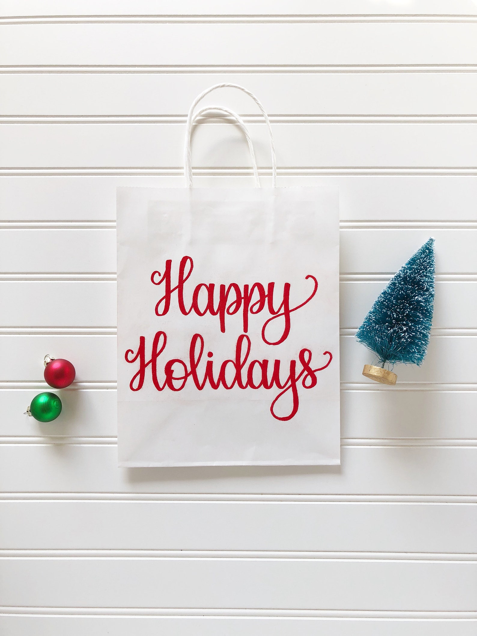 Happy Holidays Gift Bag Holiday Office Party Favor Bag | Etsy