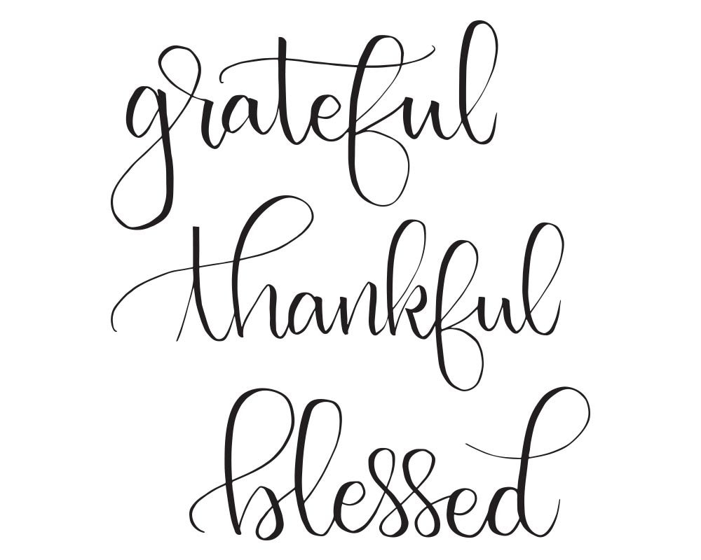 Grateful Thankful Blessed Sign, Thanksgiving Print, Fall Printable ...