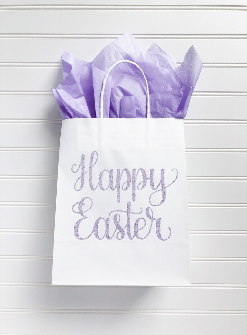 Happy Easter Gift Bag, Easter Treat Bag, Easter Hostess Gift, Spring ...