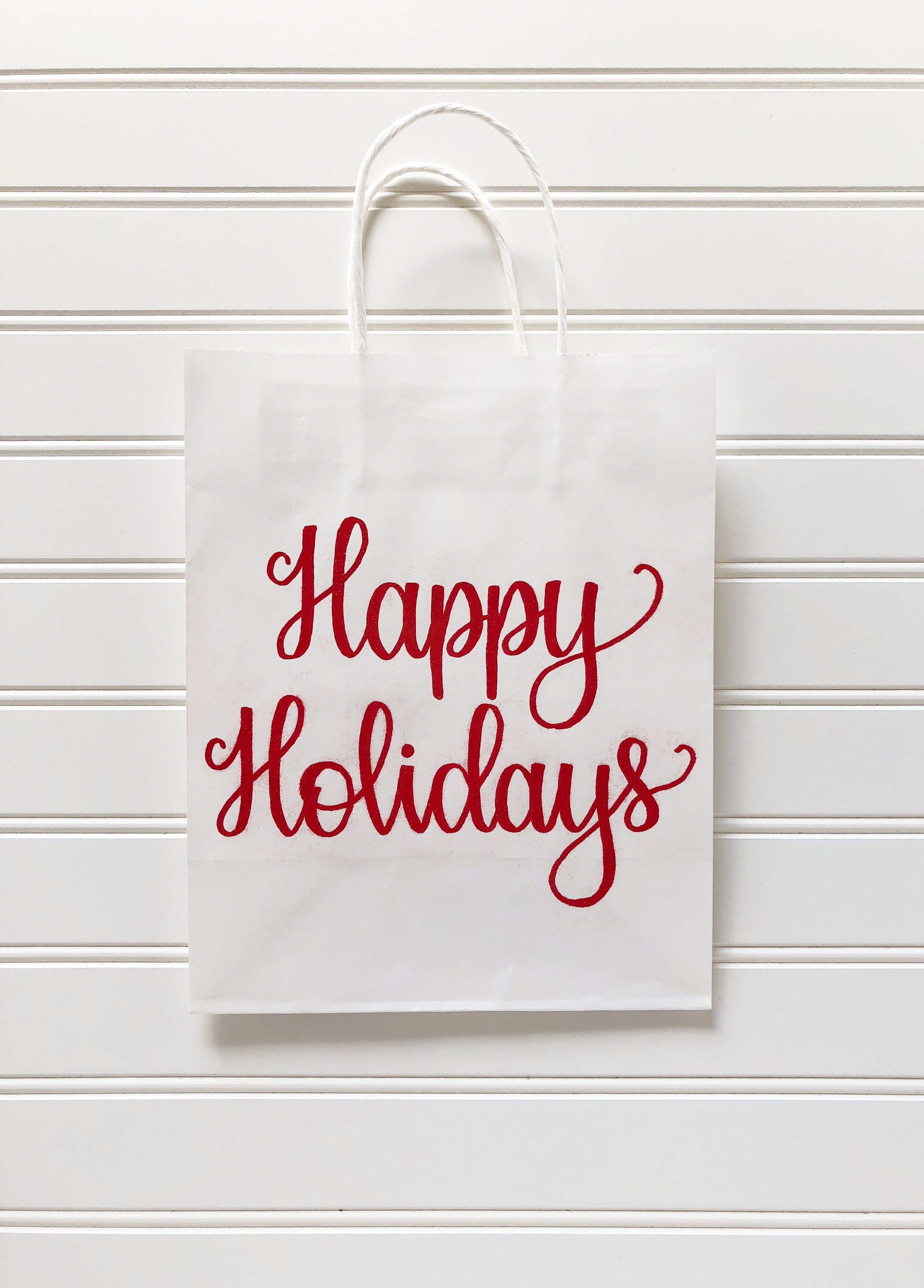 Happy Holidays Gift Bag Holiday Office Party Favor Bag - Etsy