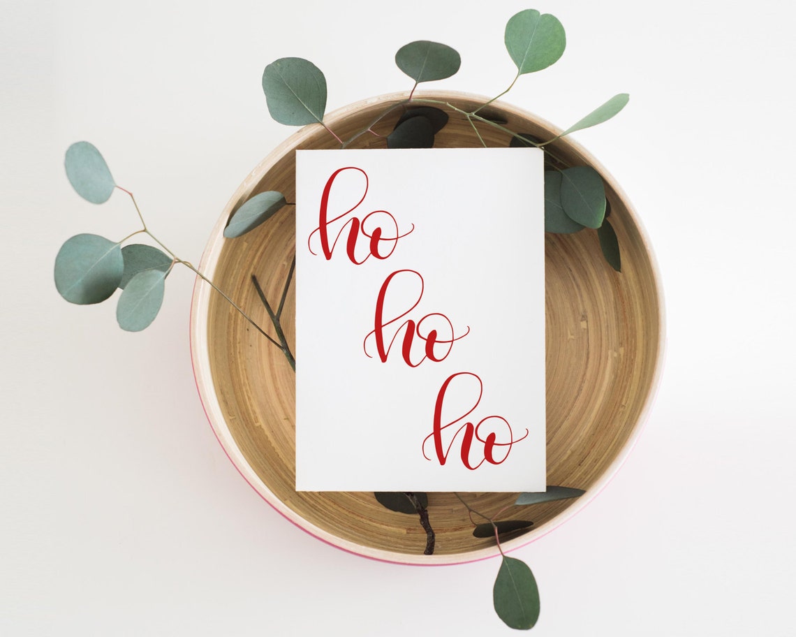 Ho Ho Ho Sign Christmas Printable Holiday Wall Art - Etsy