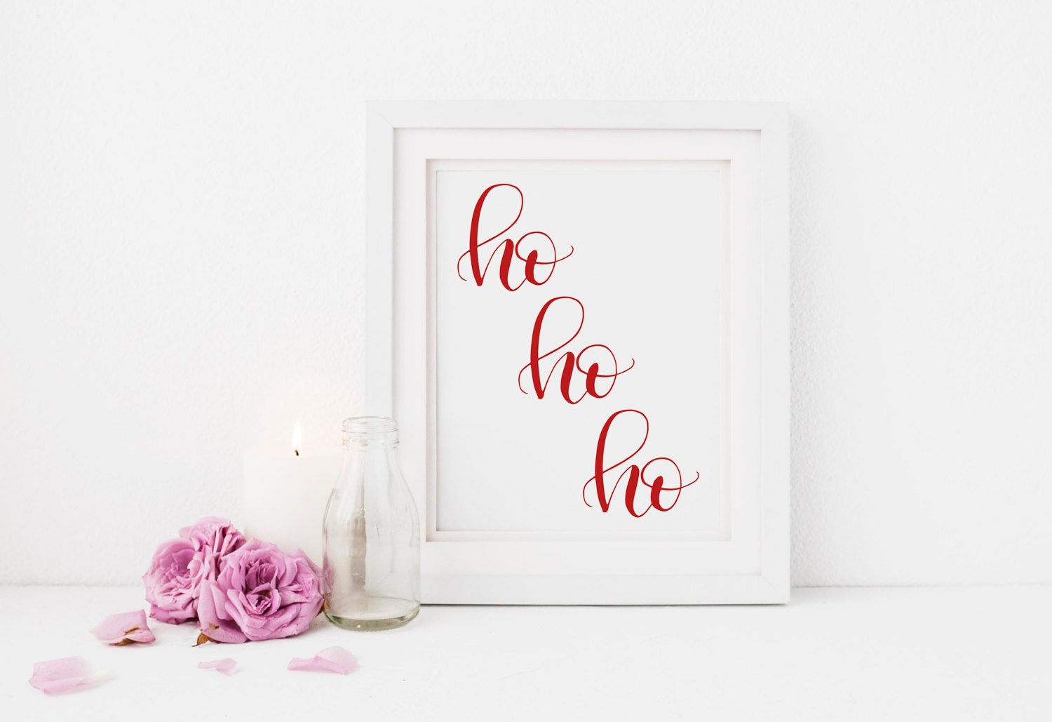 Ho Ho Ho Sign Christmas Printable Holiday Wall Art | Etsy