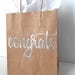 Congrats Gift Bag, Congratulations Gift, Hand Lettered Gift Bag ...