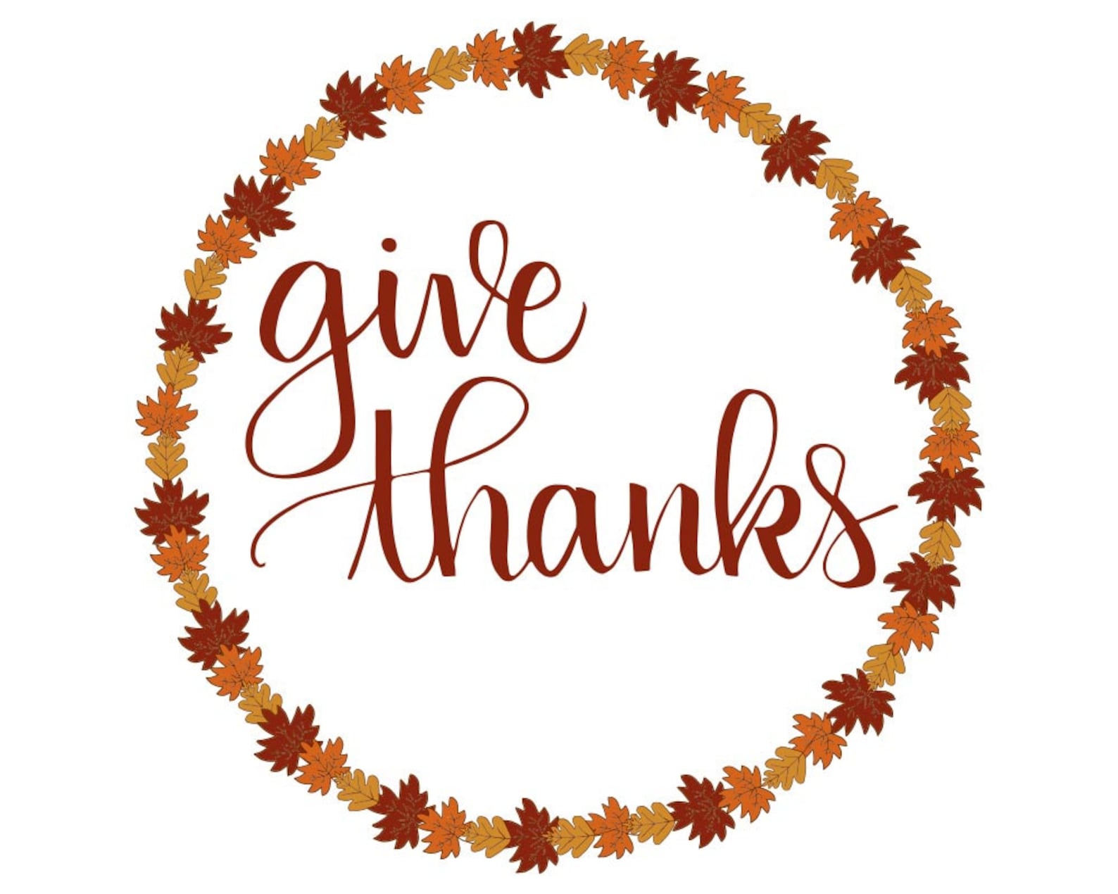 Give Thanks Sign Thanksgiving Printable Calligraphy Print - Etsy