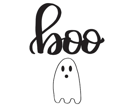 Boo Print Halloween Printable Ghost Print Halloween Decor | Etsy