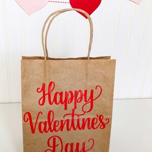 Happy Valentine’s Day Gift Bag, Valentine’s Day Favor Bag, Hand ...