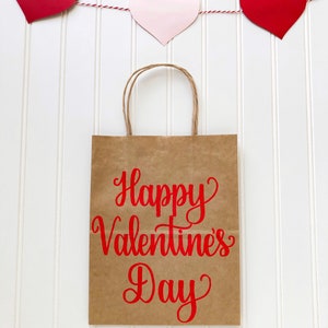 Happy Valentine’s Day Gift Bag, Valentine’s Day Favor Bag, Hand ...