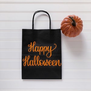 Happy Halloween Gift Bag, Halloween Party Favor Bag, Trick or Treat Bag ...