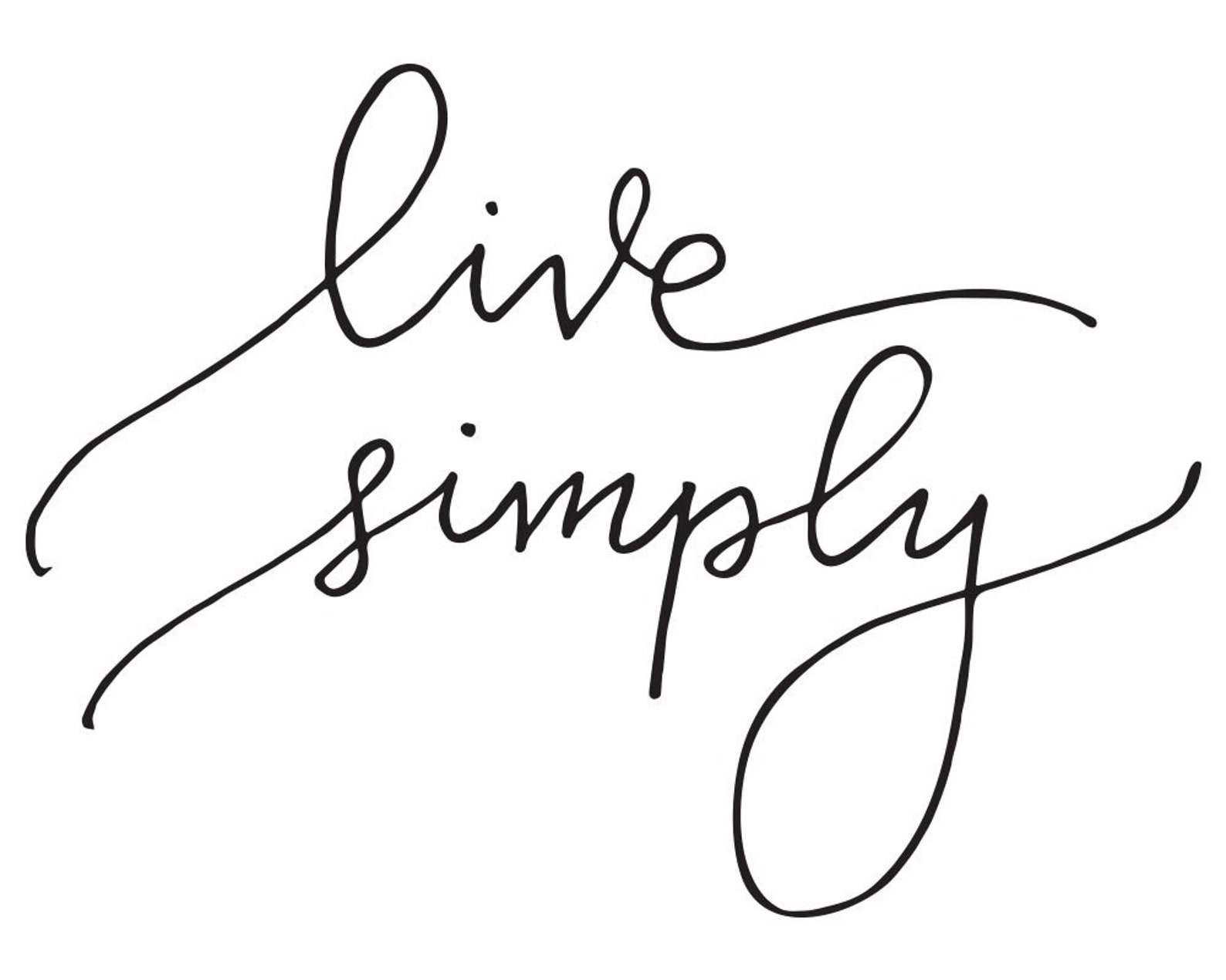 Live Simply Print Apartment Decor Hand Lettered Print Gift - Etsy