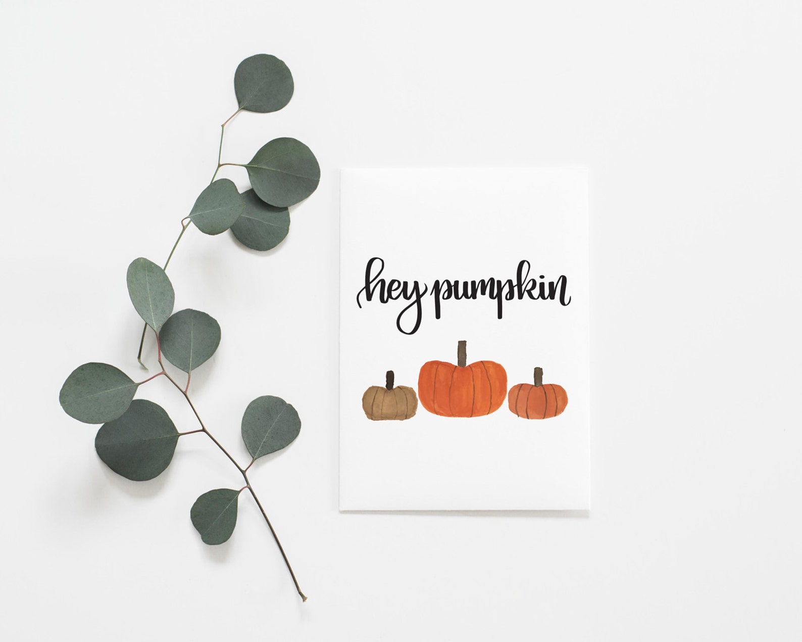 Hey Pumpkin Print Fall Print Autumn Decor Hand Lettered - Etsy