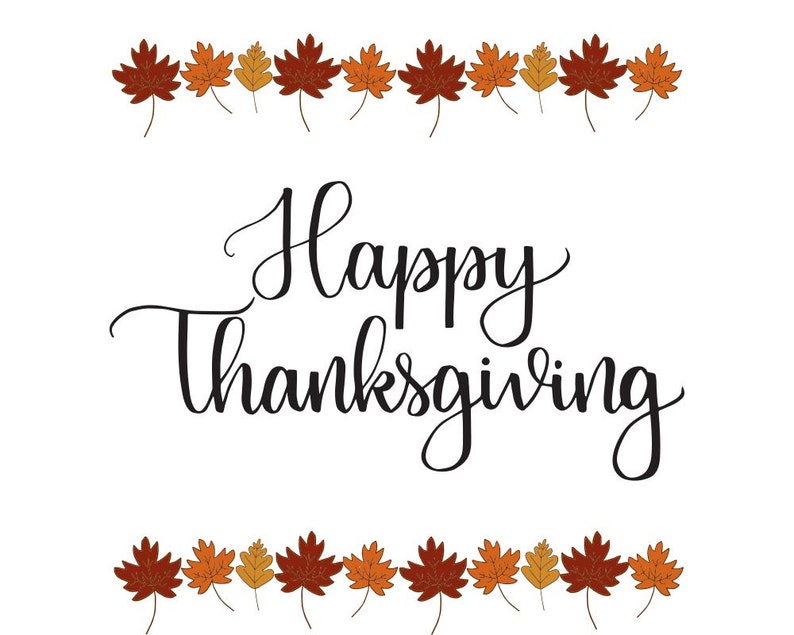 Happy Thanksgiving Print Thanksgiving Printable Holiday - Etsy