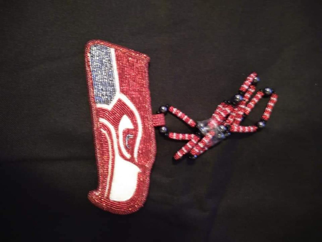 Red Seahawks Medallion Necklace - Etsy