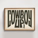 Cowboy up Typography Art Print Western Wall Decor Modern - Etsy