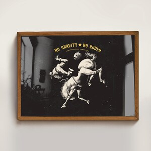 Space Cowboy Art, Digital Cowboy Art Print, Western Wall Decor, Rodeo ...