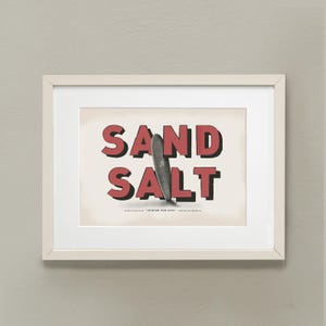 Sand and Salt Poster, Coastal Wall Art, Beach Wall Art, Surf Print ...