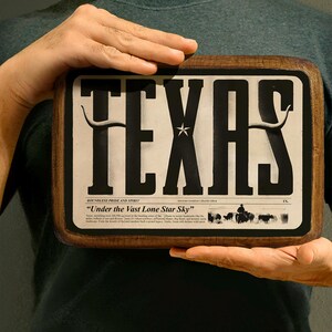Texas Wall Art, Wood Sign Retro Typography, Modern Farmhouse Wall Decor ...
