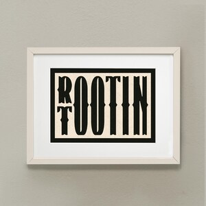 Rootin Tootin Poster, Western Wall Art, Retro Typography Print, Cowboy ...