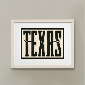 Texas Print, Retro Ranch Typography Art, Rustic Travel Print ...
