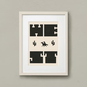 West Retro Typography Print, Rugged Western Wall Art, Southwestern ...