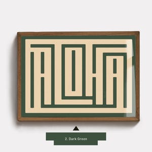 Aloha Print, Coastal Wall Art, Beach House Sign, Tropical Modern Poster ...