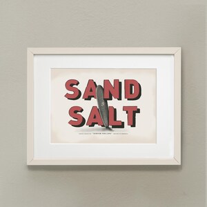 Sand and Salt Poster, Coastal Wall Art, Beach Wall Art, Surf Print ...