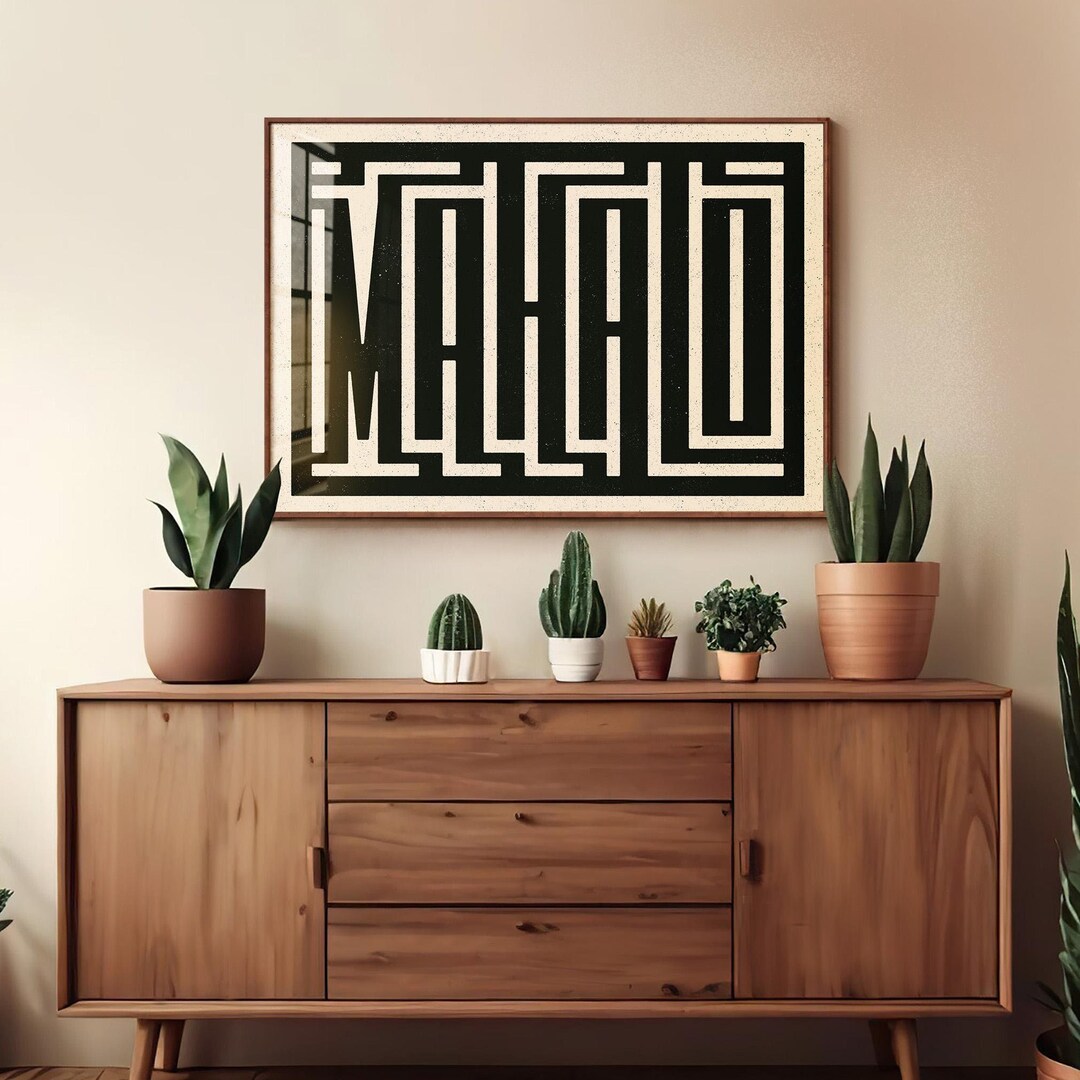 Mahalo Typography Art Print, Hawaiian Wall Art, Coastal Retro Poster ...