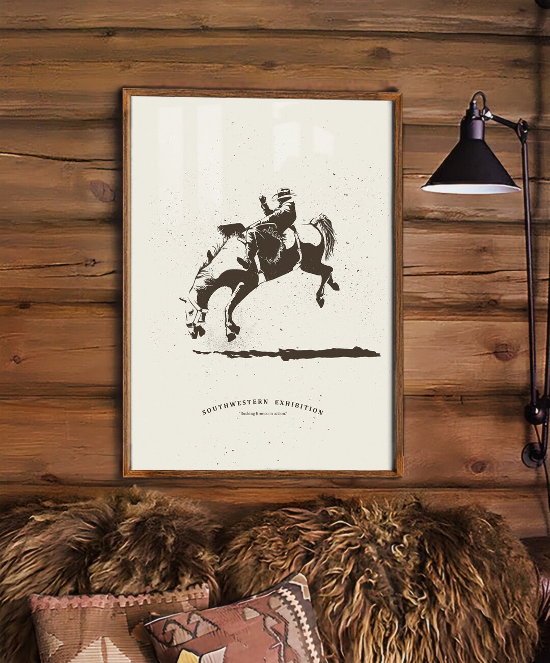 Cowboy Poster, Southwestern Wall Art, Western Room Decor, Modern ...