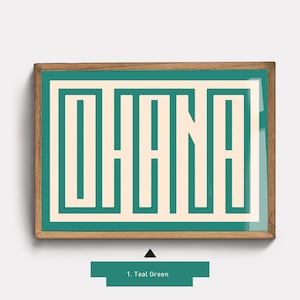 Ohana Means Family Print, Hawaii Coastal Wall Art, Beach House Wall ...