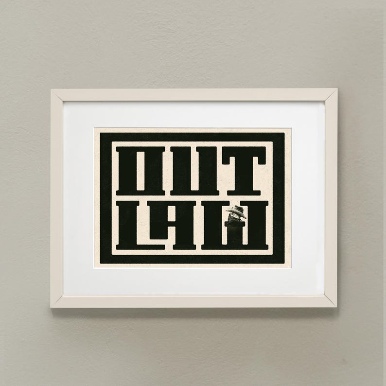 Outlaw Print, Southwestern Decor, Western Wall Art, Modern Farmhouse ...
