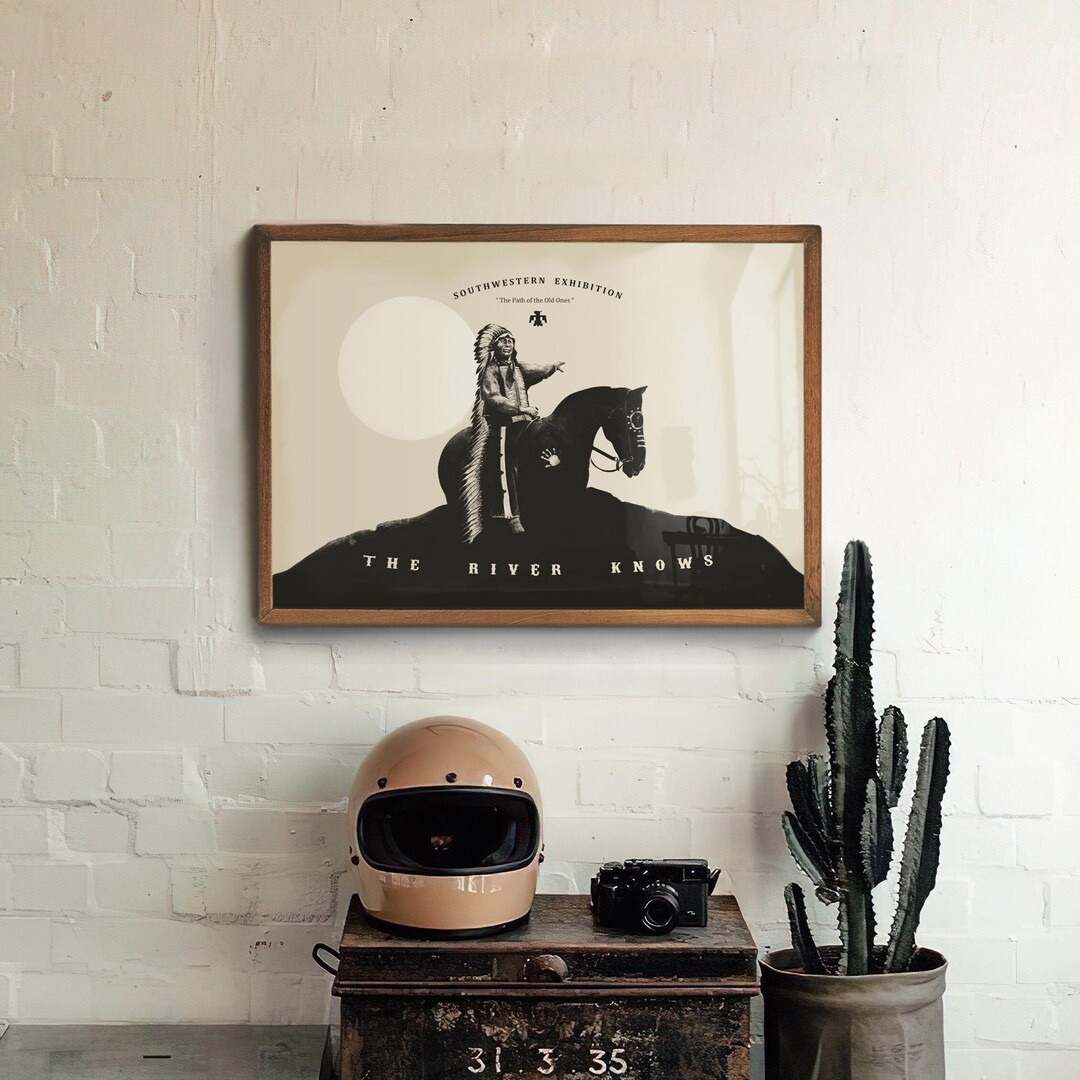 Native American Chief Poster: Vintage Western Art Print - Etsy