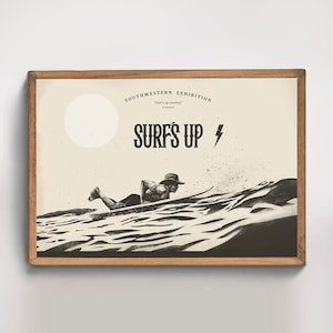 Surf's up Poster, Farmhouse Wall Art, Southwestern Poster, Boho ...