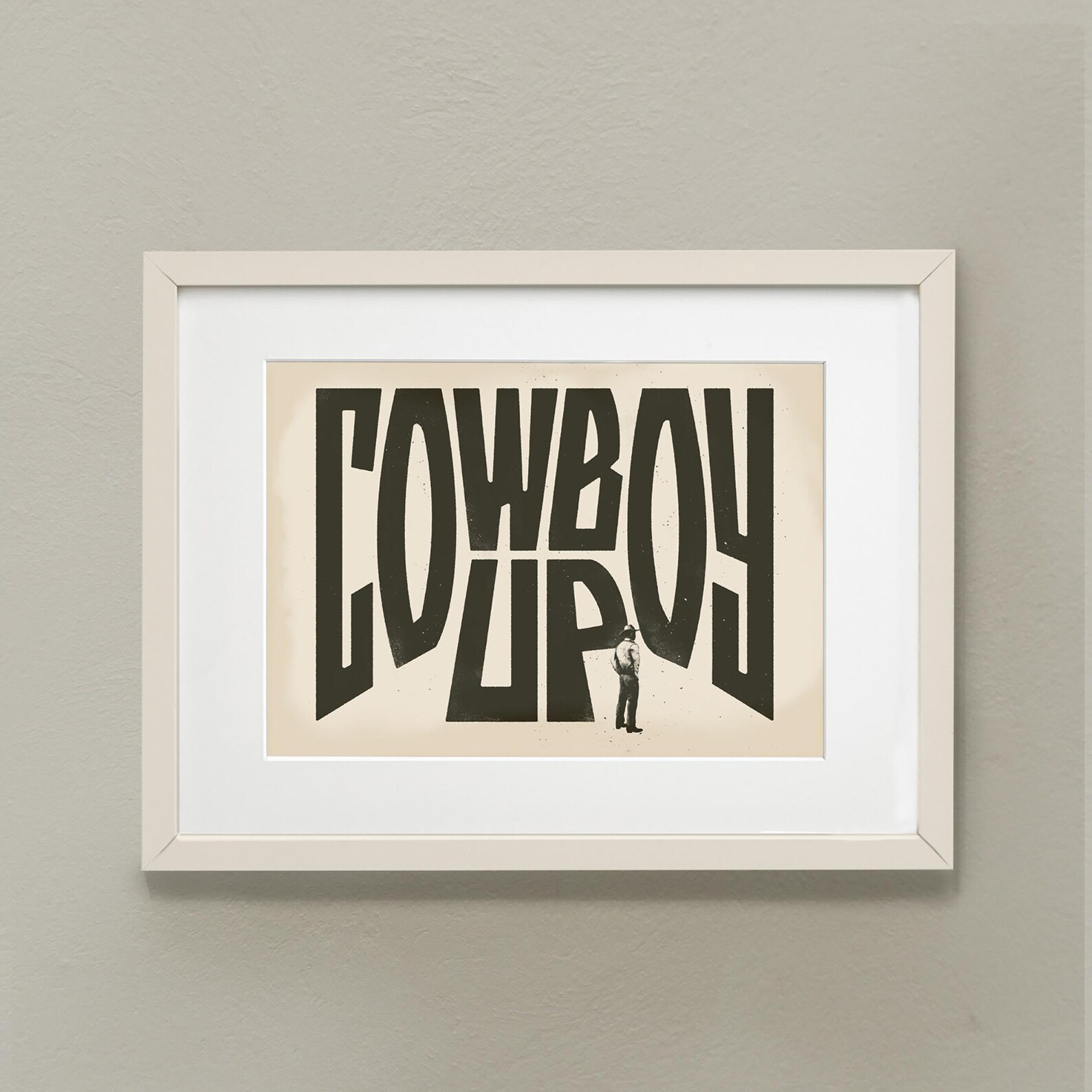 Cowboy up Typography Art Print, Western Wall Decor, Modern Farmhouse ...