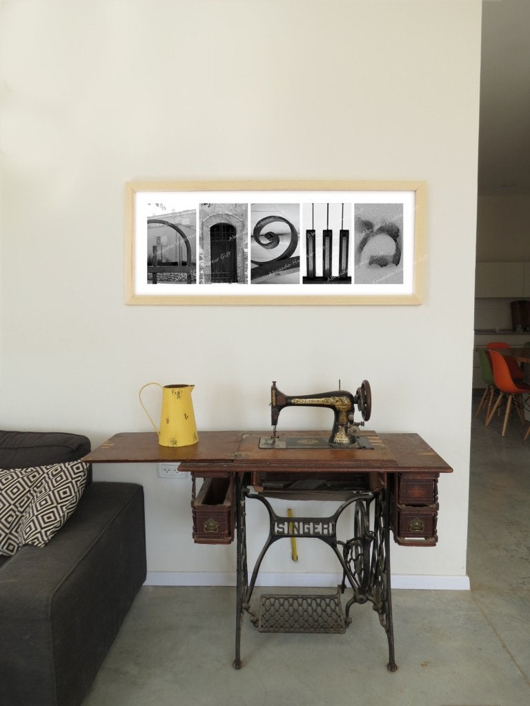 Hebrew Alphabet Photography Wall Art, Jewish Wall Art, Family Hebrew ...