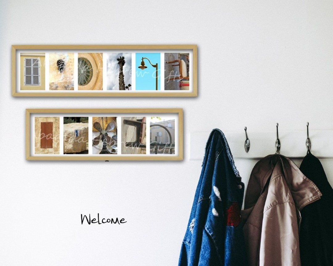 Hebrew Welcome Sign for Home, Colorful Hebrew Wall Art, Front Door Sign ...