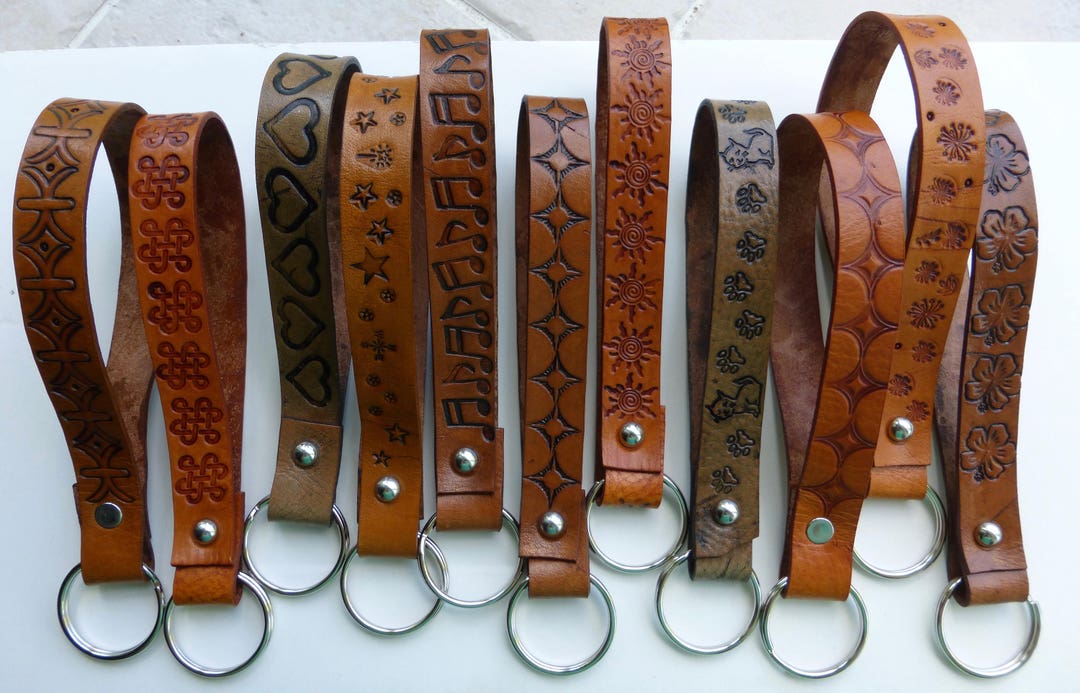 AA, NA, Al Anon, Leather Wristlet Key Ring, Leather Wristlet, Recovery ...