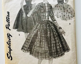 1950s DRESS PATTERN, SIMPLICITY 2370, 1950s Simplicity Dress Pattern ...