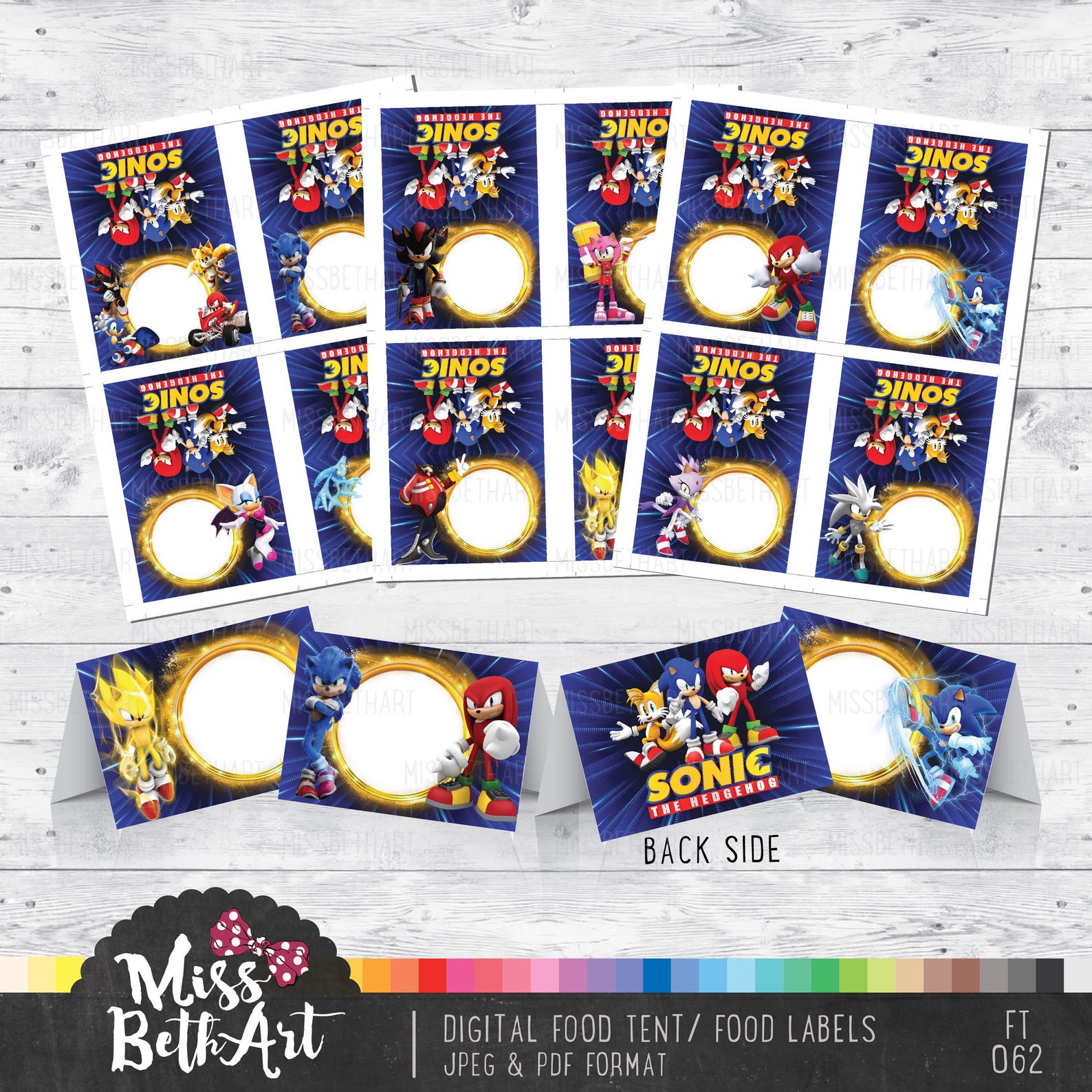 Instant Download - Digital Hedgehog Food Labels, Food Tent, Birthday ...