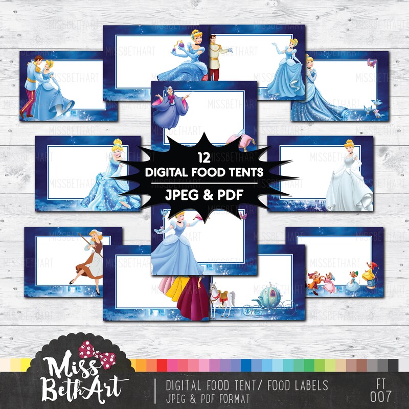 Princess Food Labels - Etsy